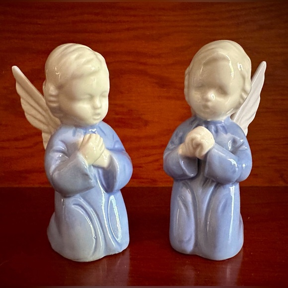 Enesco | Art | Vintage Enesco Praying Angels Figures Set Of 2 Ceramic ...